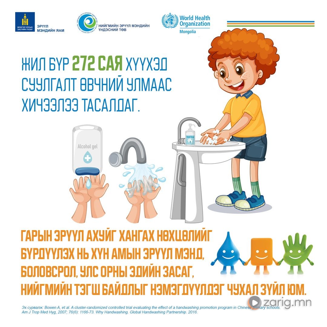 Гарын эрүүл ахуйг хангах нөхцөлийг бүрдүүлцгээе